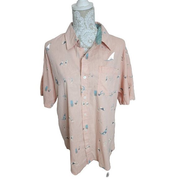 Ocean Current | Shirts | Ocean Current Shirt Short Sleeve Pink Beach ...